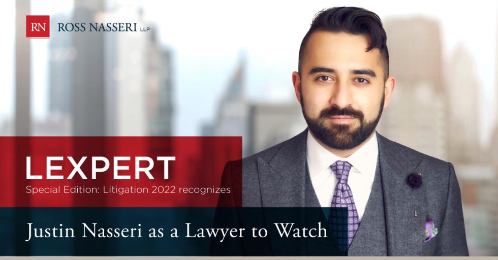Justin Nasseri Named by Lexpert as a Lawyer to Watch - Toronto ...